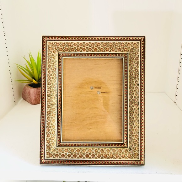 Vintage | Accents | Vintage Persian Micro Mosaic Picture Gold Wood ...